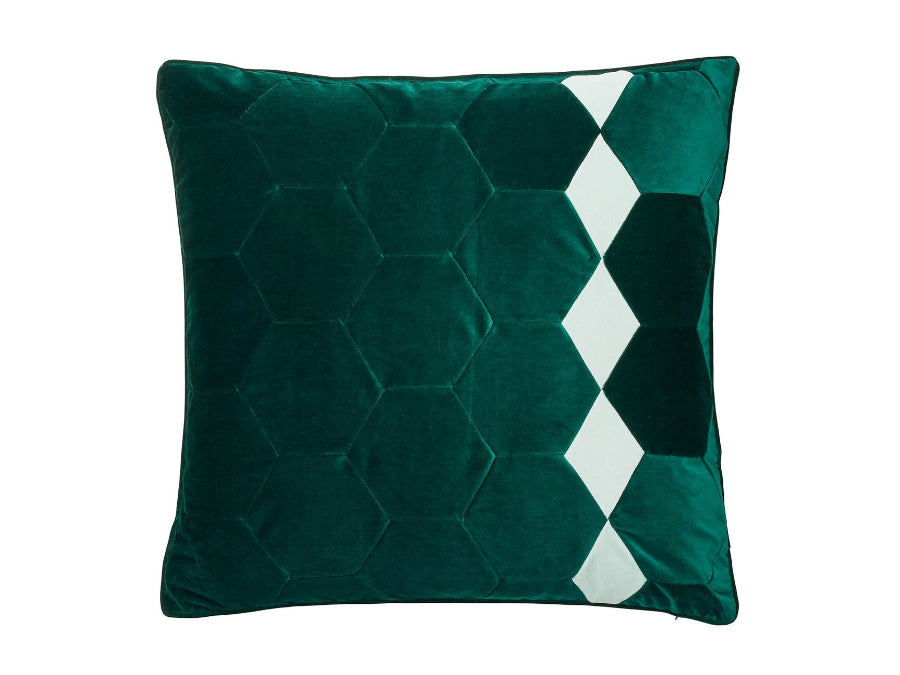 Christina Lundsteen, Sophia velvet cushion, 60x60 cm, Emerald/Sky Blue