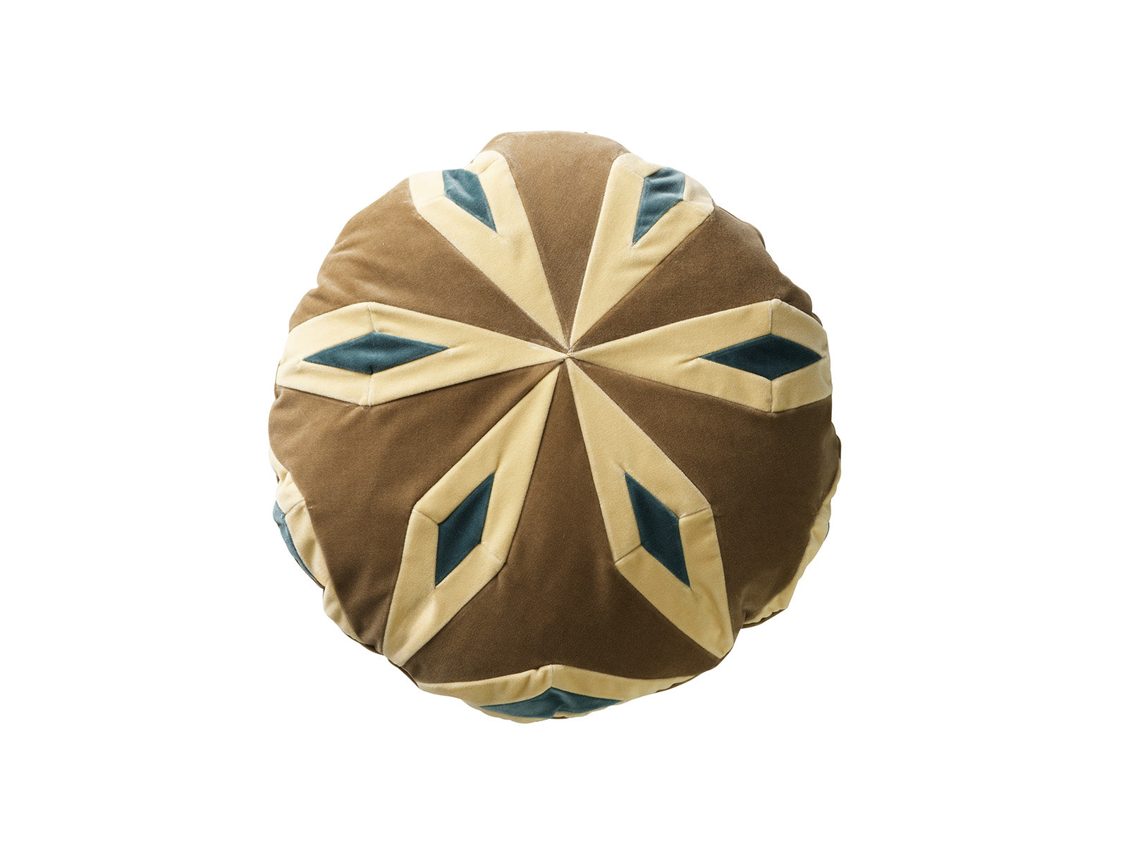 Luxury Cushion Round Ø50cm – Joanna Cushion in Taupe/Almost Yellow/Pale ...