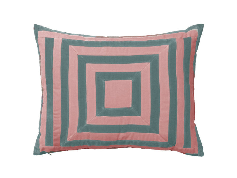 Christina Lundsteen, Lucy velvet cushion, 50x60 cm, Pale Blue/Old Rose