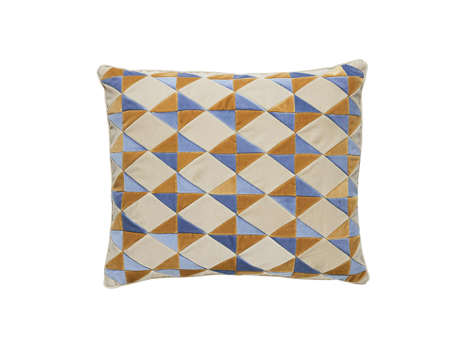 Handmade velvet cushion - Minna Cushion in Barley/Pale Lilac ...