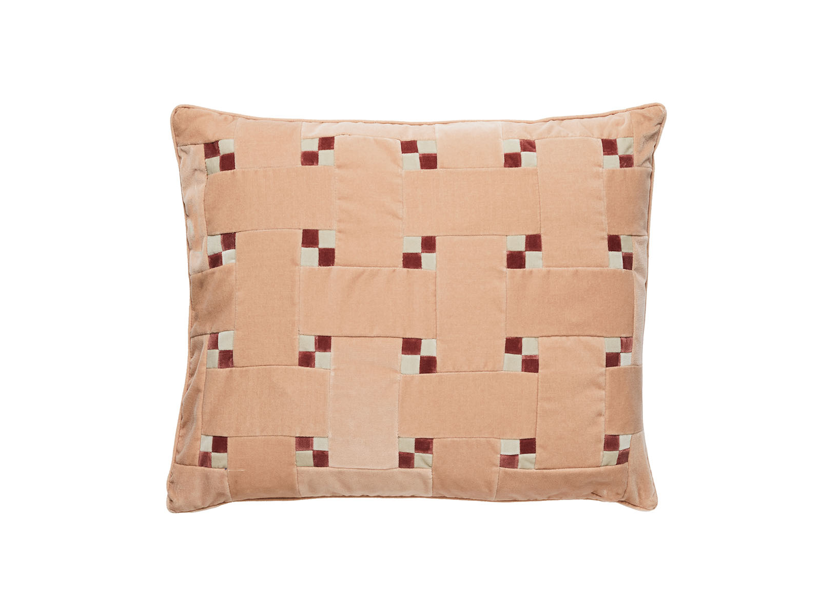 Luxury velvet cushion - Rosie Cushion in Plaster/Blush/Dusty White ...