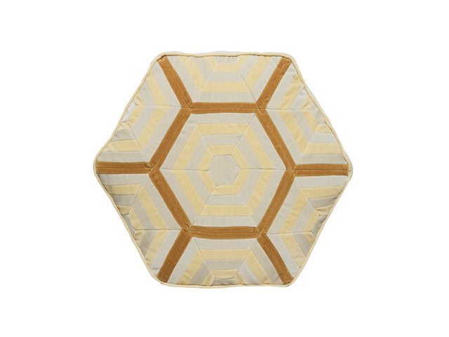 Franka Velvet Cushion Ø50 cm · Almost Yellow/Barley | Christina Lundsteen