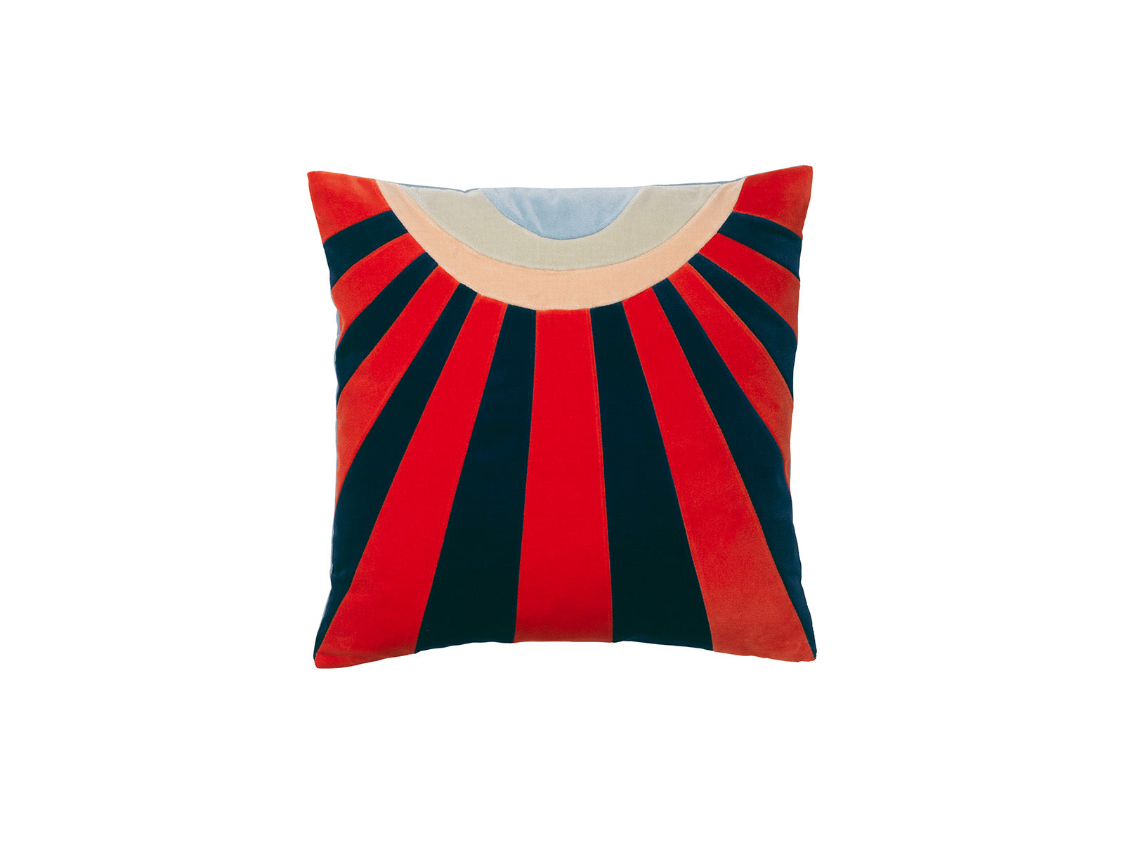 Velvet Cushion Square 40x40cm – Hazel Cushion in Tomato/Dark Blue ...