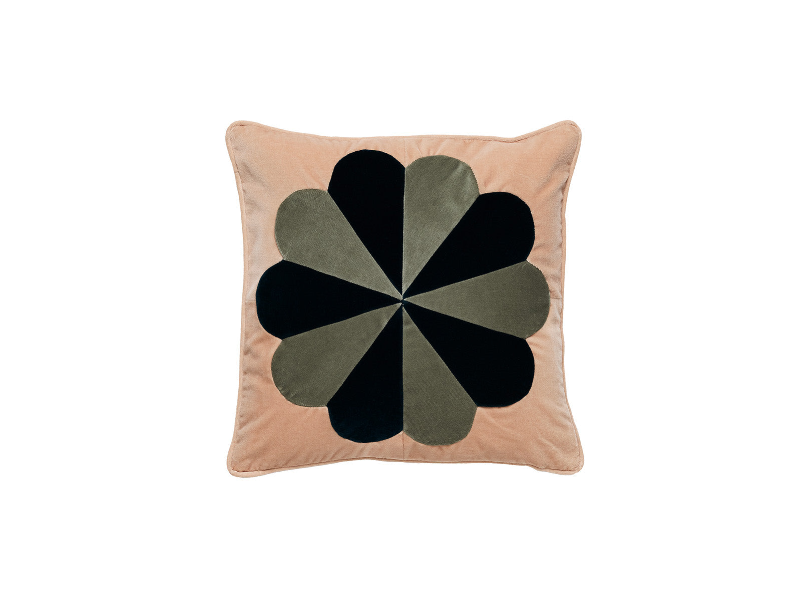 Premium velvet cushion - Maggie Cushion in New Petrol/Pale Olive ...