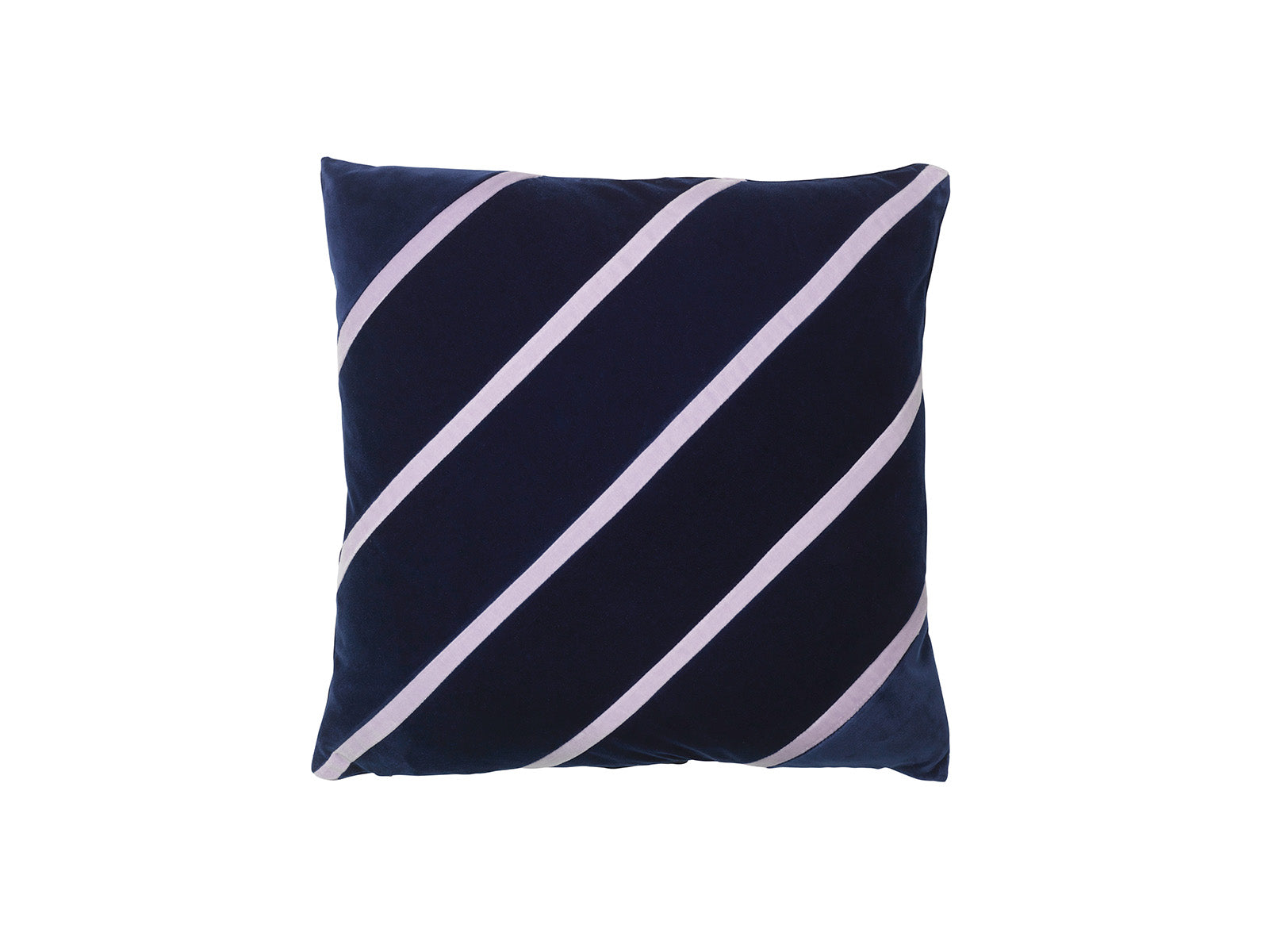Aya Velvet Cushion 50×50 cm · Dark Blue/Lavender | Christina Lundsteen