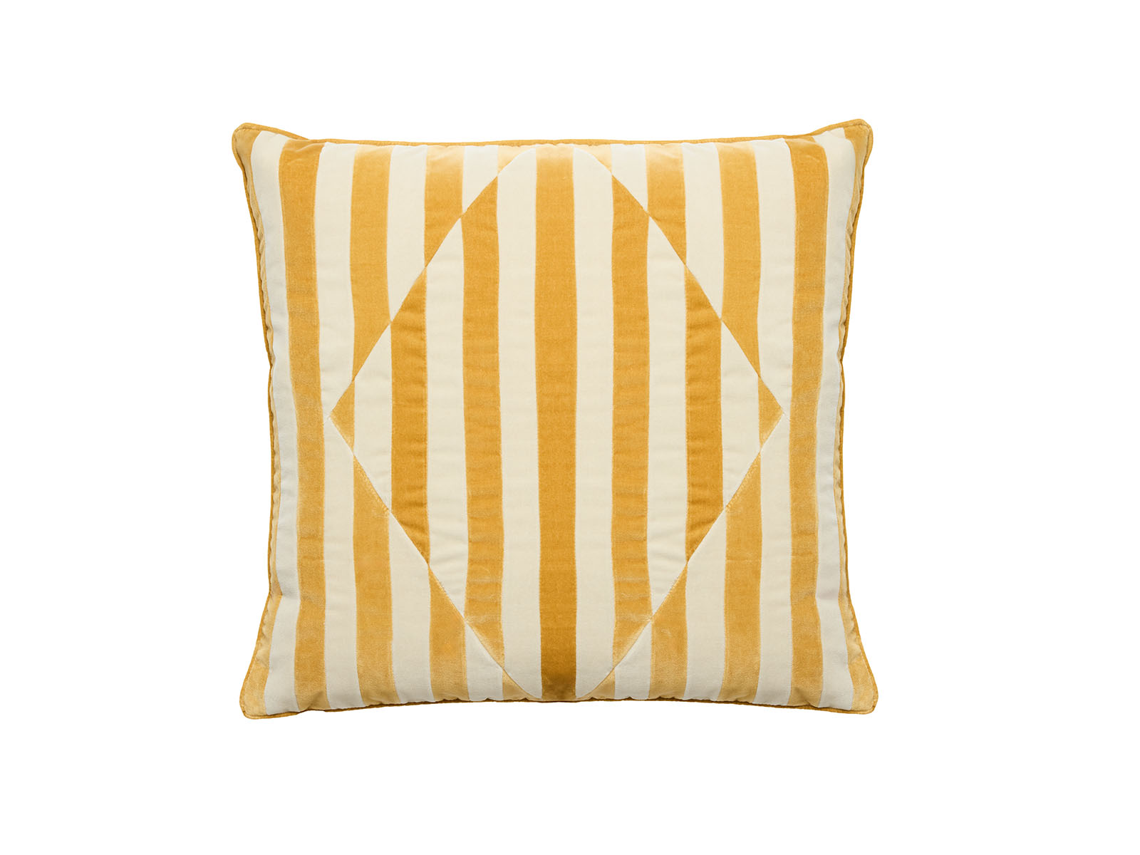 Alyssa Cushion 55x55cm – Luxury Velvet Cushion in Barley & Dusty White ...