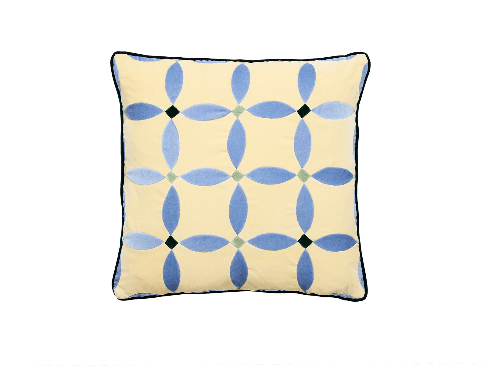 Marigold Velvet Cushion 55×55 cm · Pale Lilac/Almost Yellow | Christina ...