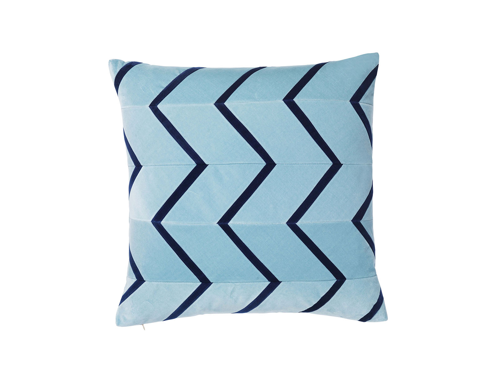 Sadie Velvet Cushion 55×55 cm · Blue Dust/Dark Blue | Christina Lundsteen